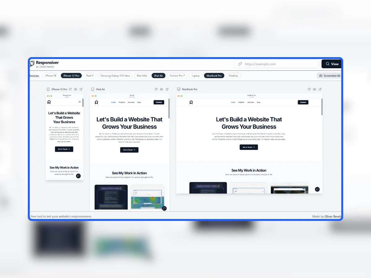 Web Development Projects & Portfolio | Oliver Revelo